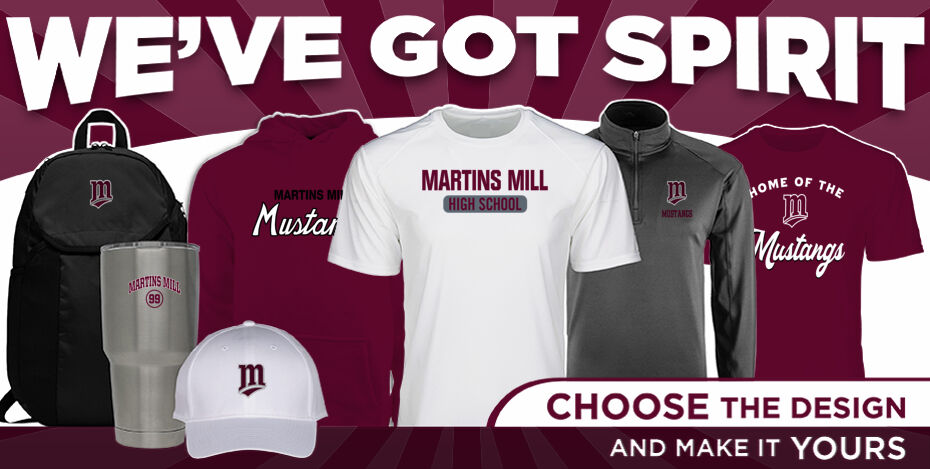 MARTINS MILL HIGH SCHOOL MUSTANGS Apparel - BEN WHEELER, TEXAS ...